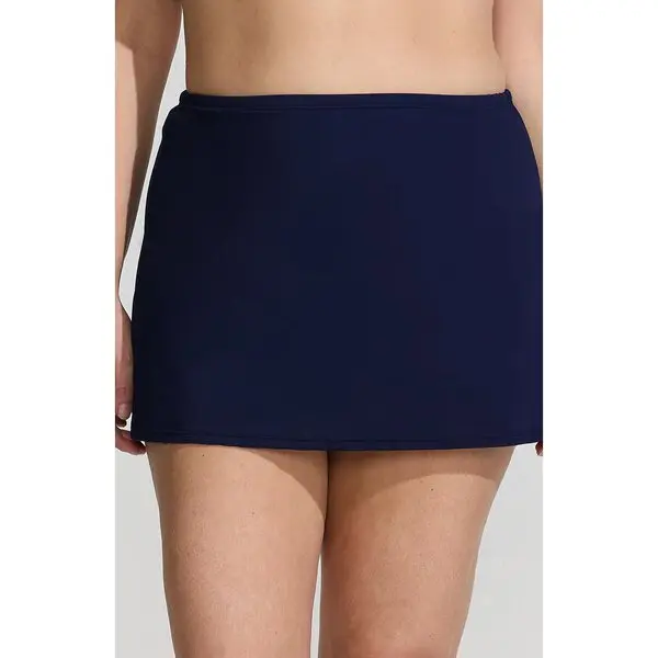 LANDS' END Slendertex Swim Skirt - Deep Sea Navy