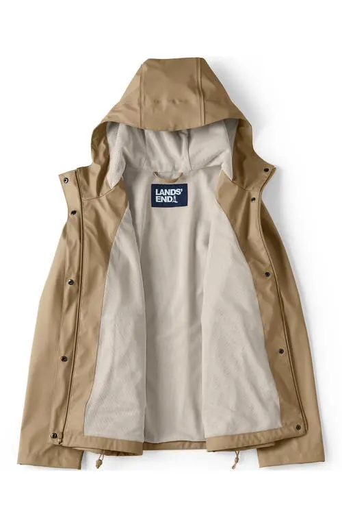 LANDS' END Waterproof Rain Slicker Jacket - Desert Tan
