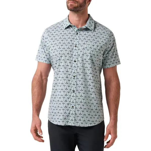 Travis Mathew Clockwise Short Sleeve Button-up Shirt