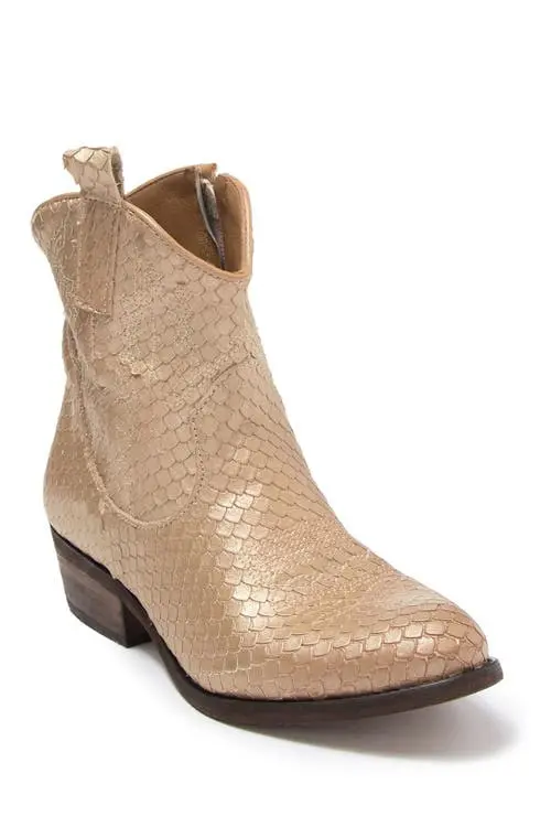 ARTISAN CRAFTED BY ZIGI Mireya Western Ankle Bootie - Gold Ske L
