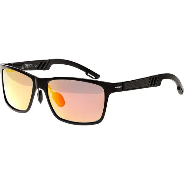 BREED Pyxis Titanium Polarized Sunglasses - Black/red-yellow