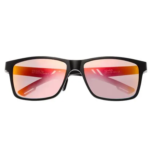 BREED Pyxis Titanium Polarized Sunglasses - Black/red-yellow