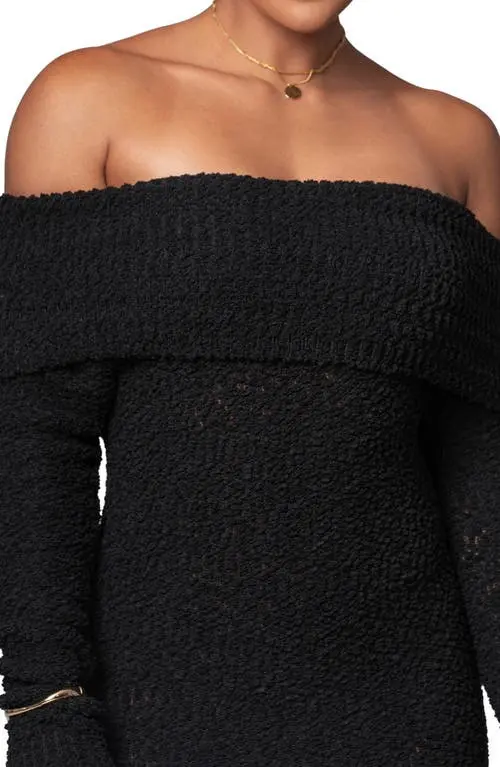 JLUXLABEL Olivea Bouclé Long Sleeve Sweater Dress