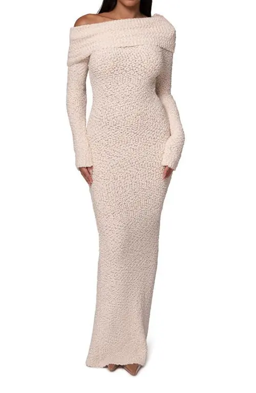 JLUXLABEL Olivea Bouclé Long Sleeve Sweater Dress