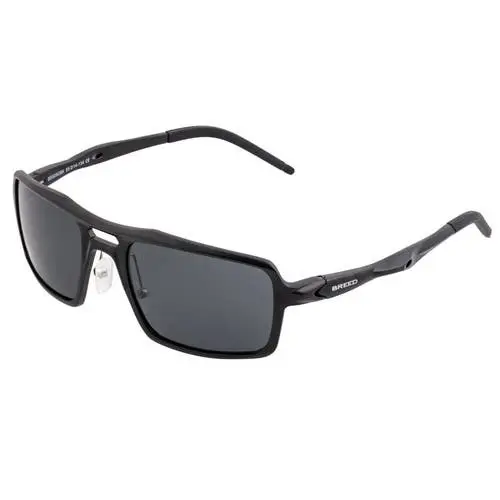 BREED Orpheus Aluminum Rectangle Sunglasses - Black/black