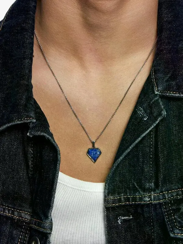 Mateo Pentagon Lapis Lazuli Pendant Necklace