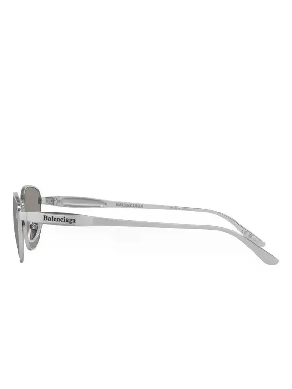 Balenciaga Oval-frame Sunglasses - Silver