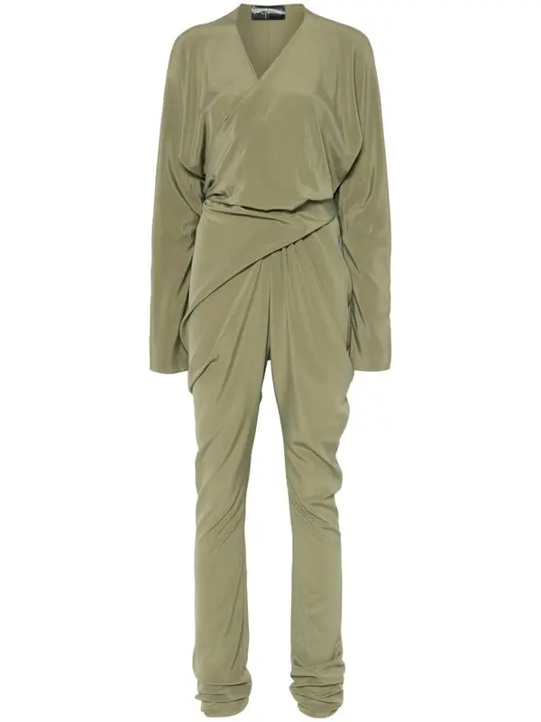 CORTANA Serp Silk Jumpsuit - Green