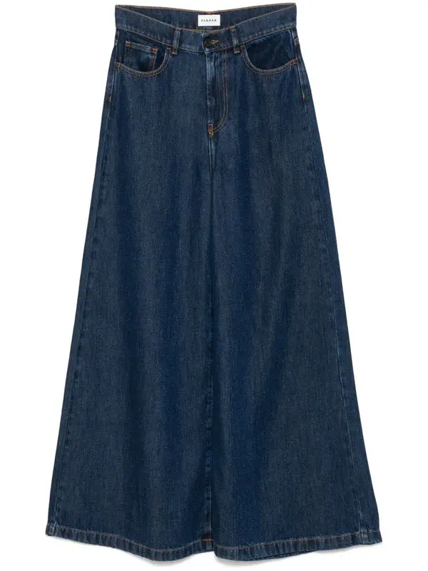 Parosh Denim Wide-Leg Jeans In Blue - 33% Off | Editorialist