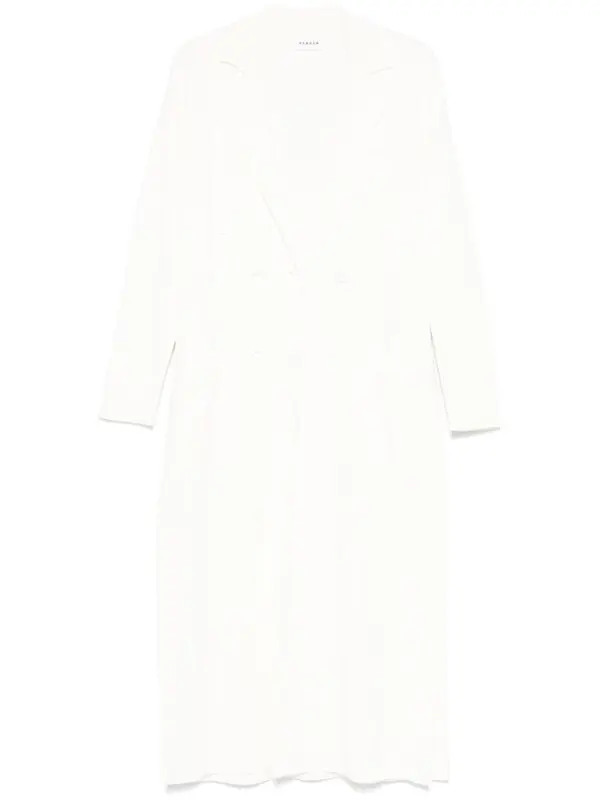 PAROSH Double-breasted Coat - Cream
