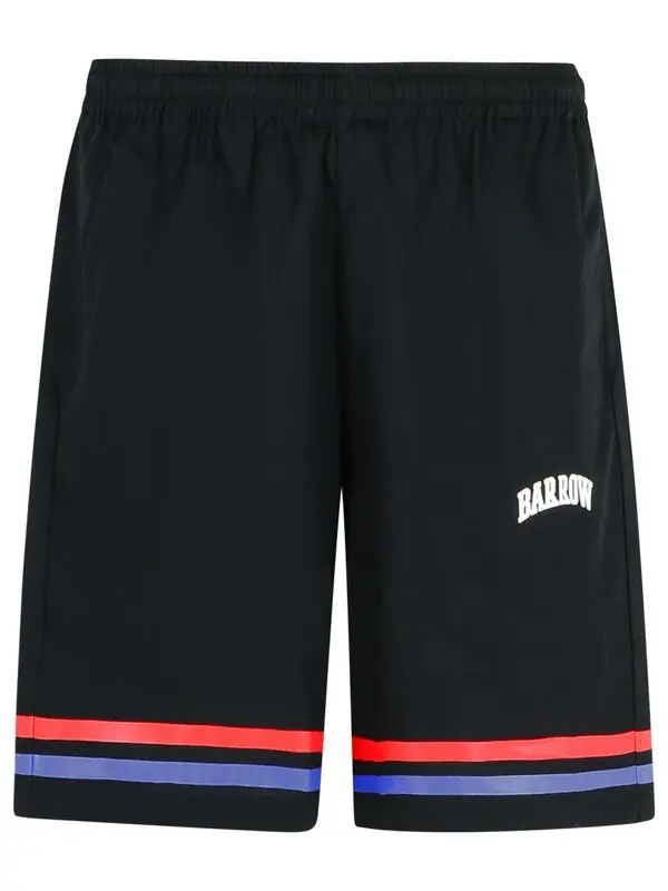 BARROW Rugby' Cotton Bermuda Shorts - Black