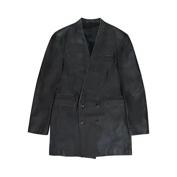 Martine Rose Leather Double Breasted Jacket