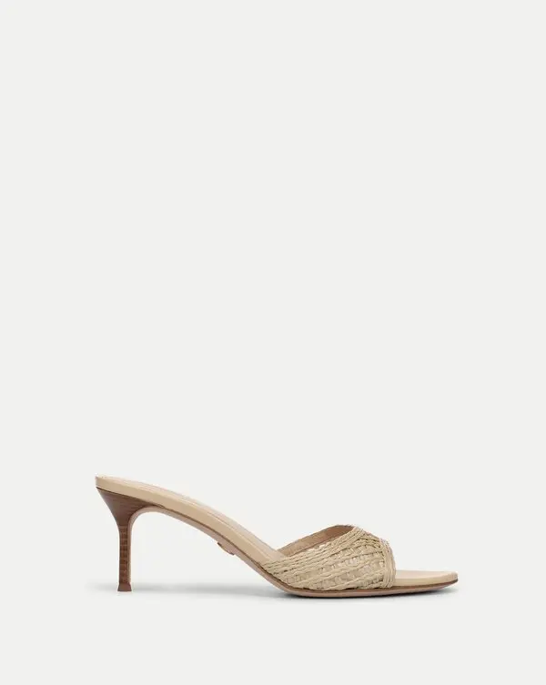 Veronica Beard Tia Raffia Sandals - Natural