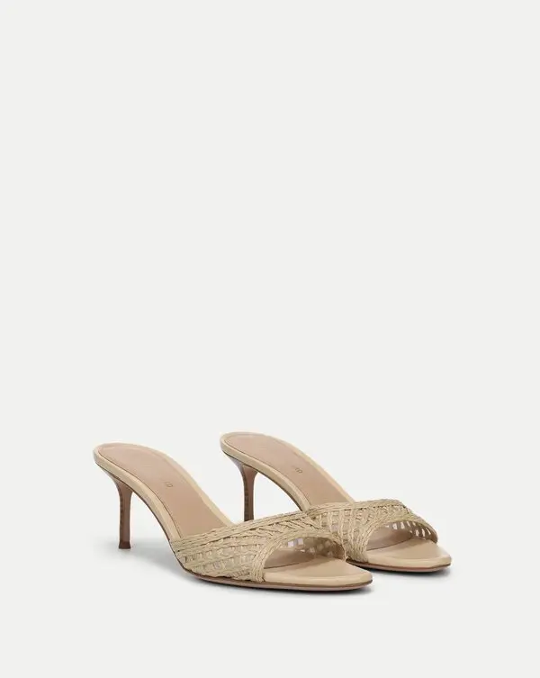 Veronica Beard Tia Raffia Sandals - Natural