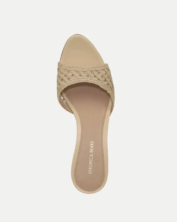 Veronica Beard Tia Raffia Sandals - Natural