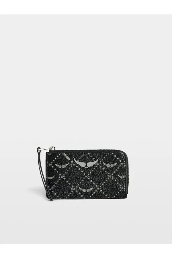 Zadig&Voltaire Zv Card Monogram Card Holder - Black