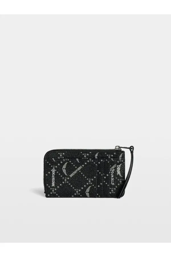 Zadig&Voltaire Zv Card Monogram Card Holder - Black