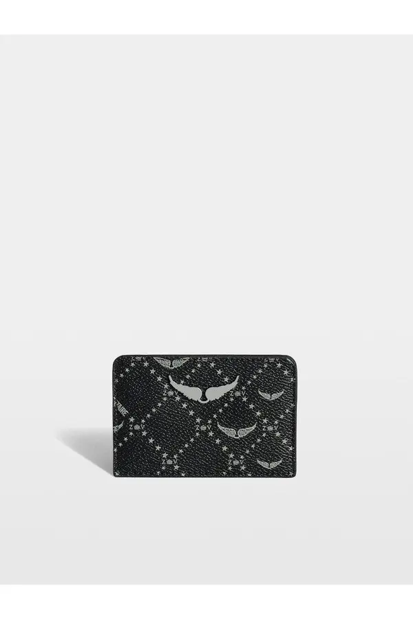 Zadig&Voltaire Zv Pass Monogram Card Holder - Black