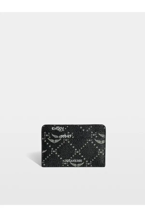 Zadig&Voltaire Zv Pass Monogram Card Holder - Black