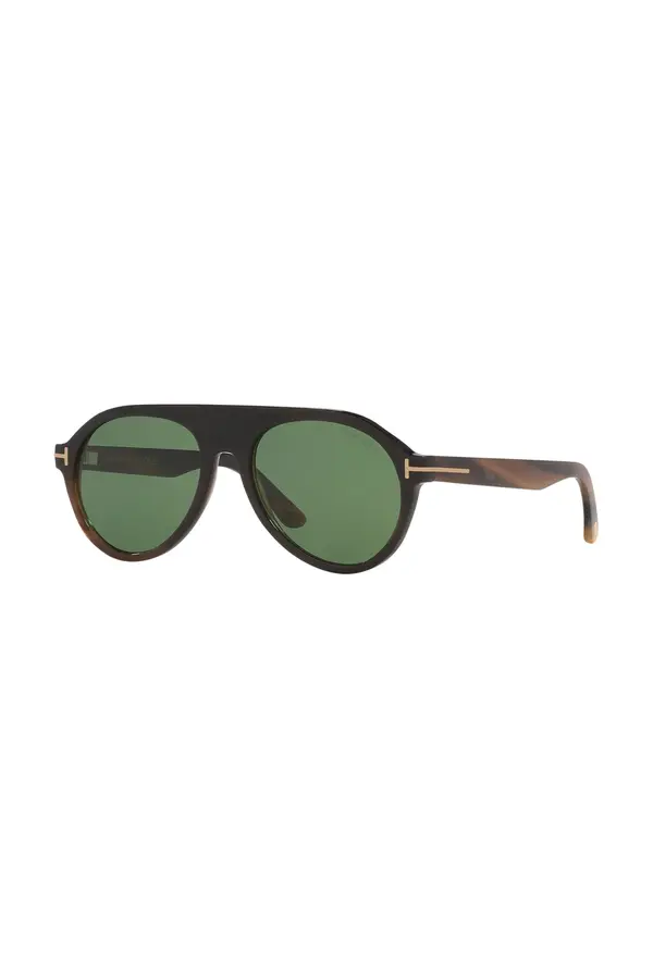 TOM FORD Horn Pilot Sunglasses - Green