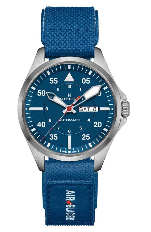 Hamilton Khaki Aviation Pilot Automatic Strap Watch - Blue