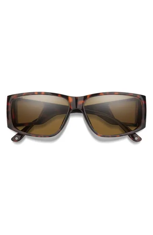 SMITH Monroe Peak 62mm Oversize Chromapop™ Polarized Sunglasses - Tortoise / Chromapop Brown
