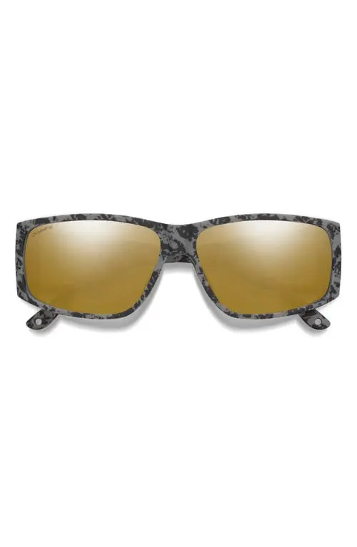 SMITH Monroe Peak Oversized Sunglasses - Gray Marble / Bronze