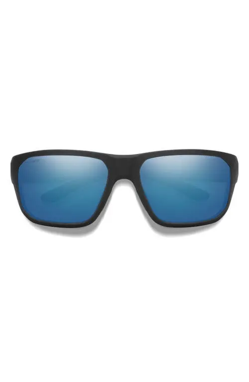SMITH Arvo 61mm Chromapop™ Polarized Sunglasses - Matte Black / Chromapop Blue