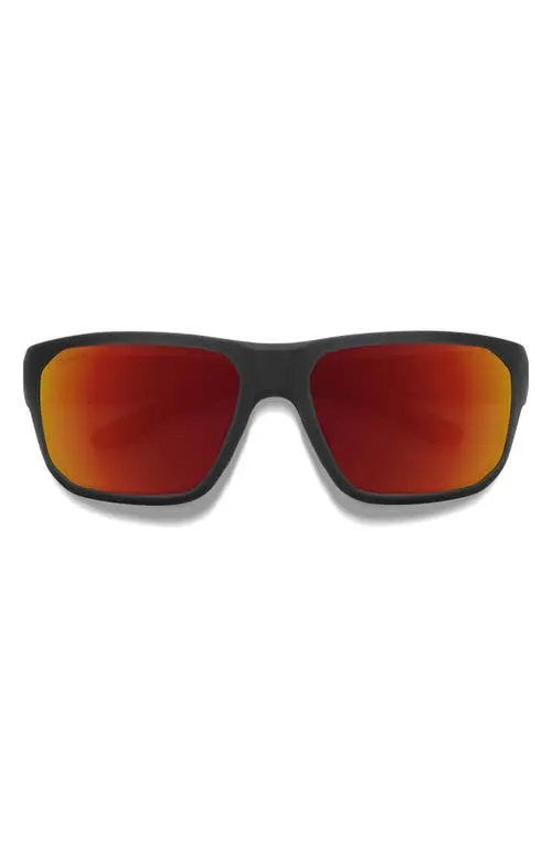 SMITH Arvo 61mm Chromapop™ Polarized Sunglasses - Matte Black /chromapop Red