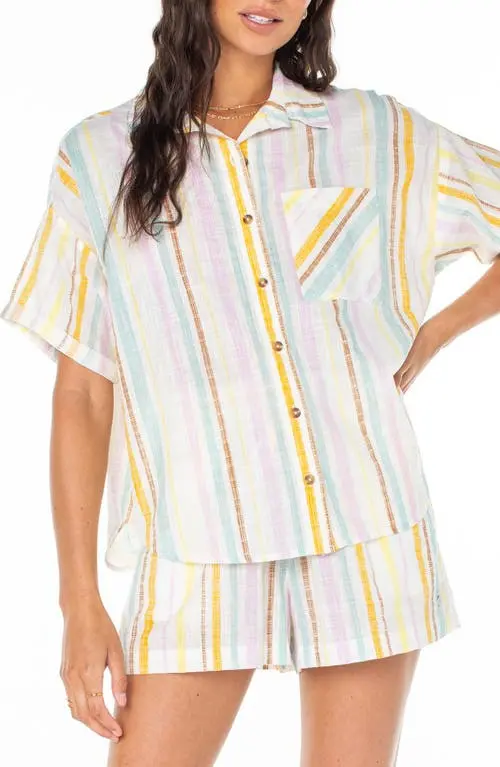 Roxy Beach Nostalgia Stripe Camp Shirt