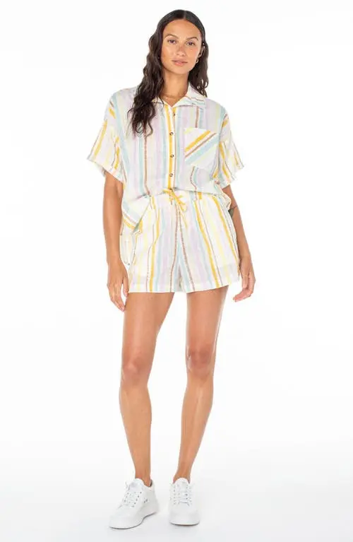 Roxy Beach Nostalgia Stripe Camp Shirt