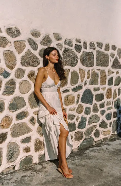 L*Space Laina Tiered Cotton Poplin Maxi Dress - Cream