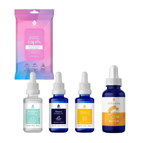 PURSONIC Complete Skincare Essentials Bundle Anti-aging Serum Set, Vitamin C Serum - Multicolor