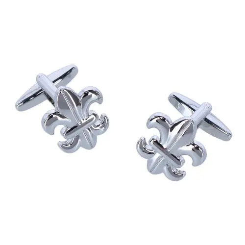 Trafalgar Fletcher Fleur-di-lis Novelty Cufflinks - Silver