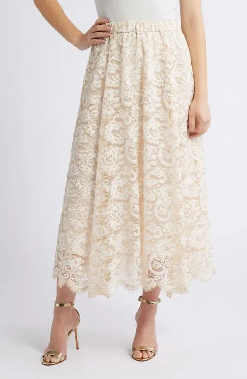 Anne Klein Lace A-line Midi Skirt