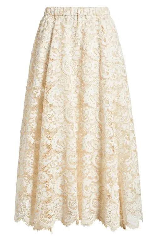 Anne Klein Lace A-line Midi Skirt