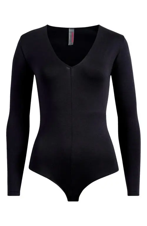 Commando Prima Long Sleeve Bodysuit - Black