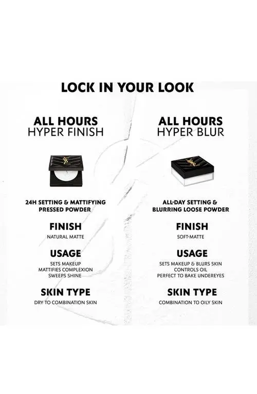 Saint Laurent All Hours Hyper Blur Soft-focus Loose Powder - 01 Translucent