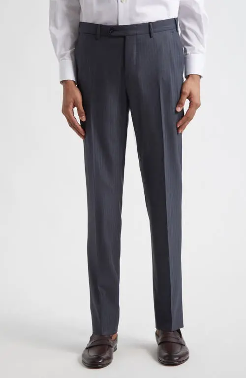 Zegna 15milmil15 Faint Stripe Wool Suit - Dark Grey