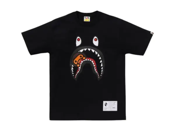 A BATHING APE X Joshua Vides Milo Shark Tee Shirt - Black