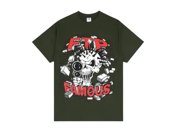 FTP X Famous Skull Tee Shirt - Hunter Green
