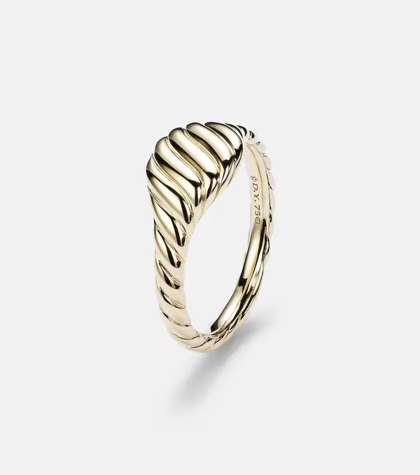 David Yurman Sculpted Cable Pinky Ring - Gold