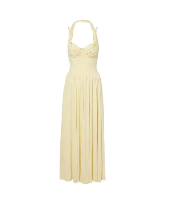 Simkhai Amarantha Draped Maxi Dress - Yellow