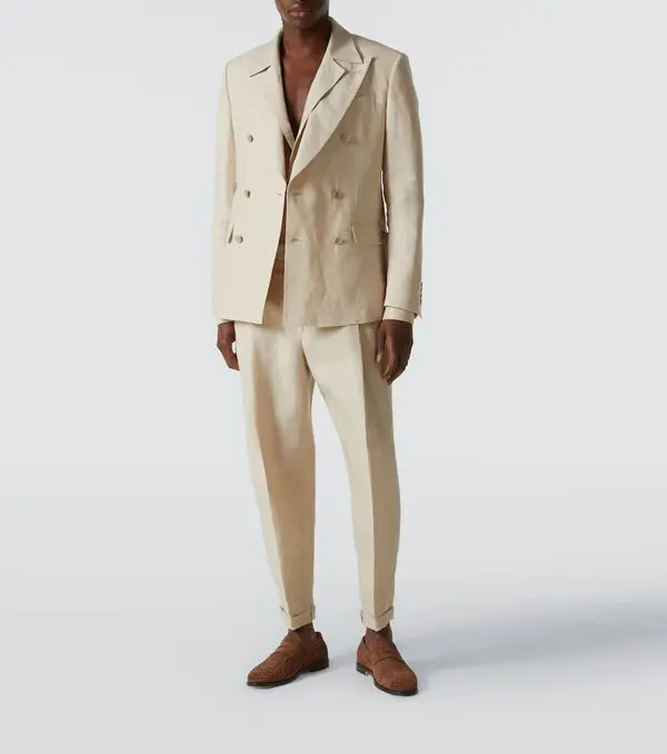 Dolce & Gabbana Double-breasted Linen Blazer