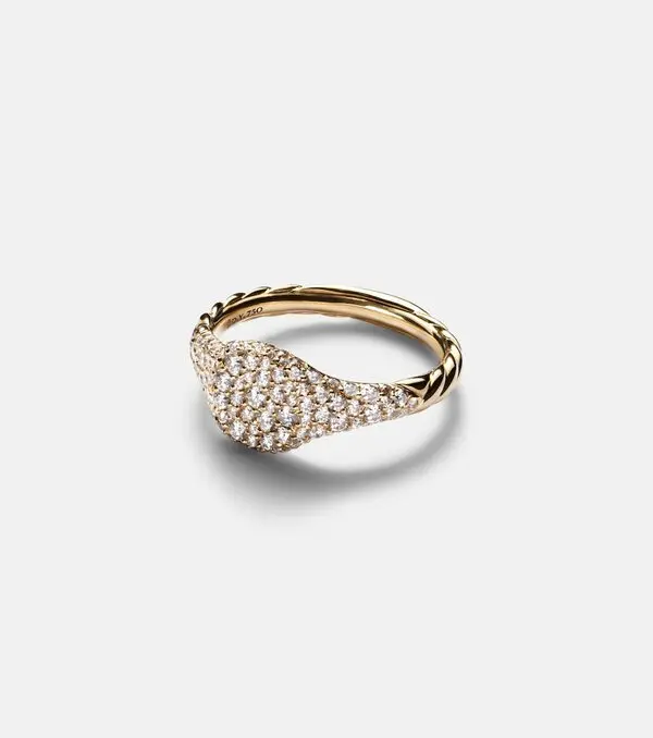 David Yurman Petite Pavé Pinky Ring - Gold