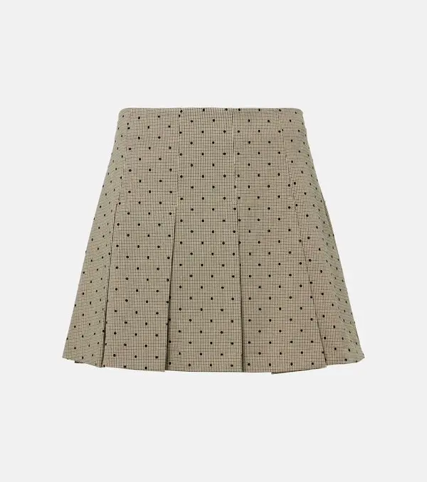 GANNI Checked Mini Skirt - Brown