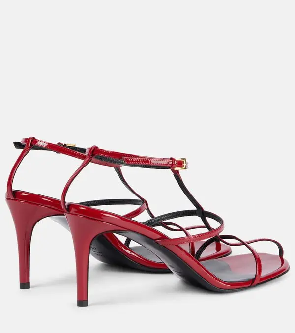 Khaite Cage 75 Patent Leather Sandals