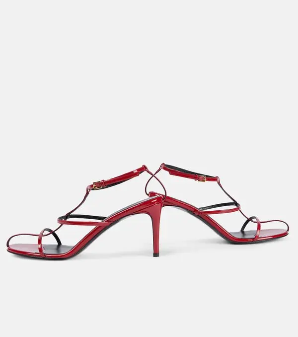 Khaite Cage 75 Patent Leather Sandals