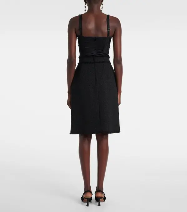 Dolce & Gabbana Dg Wool-blend Tweed Midi Skirt