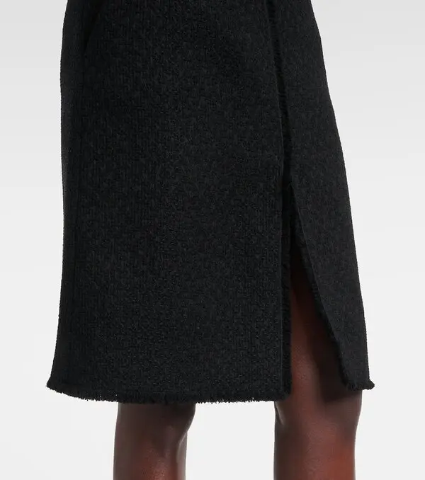 Dolce & Gabbana Dg Wool-blend Tweed Midi Skirt